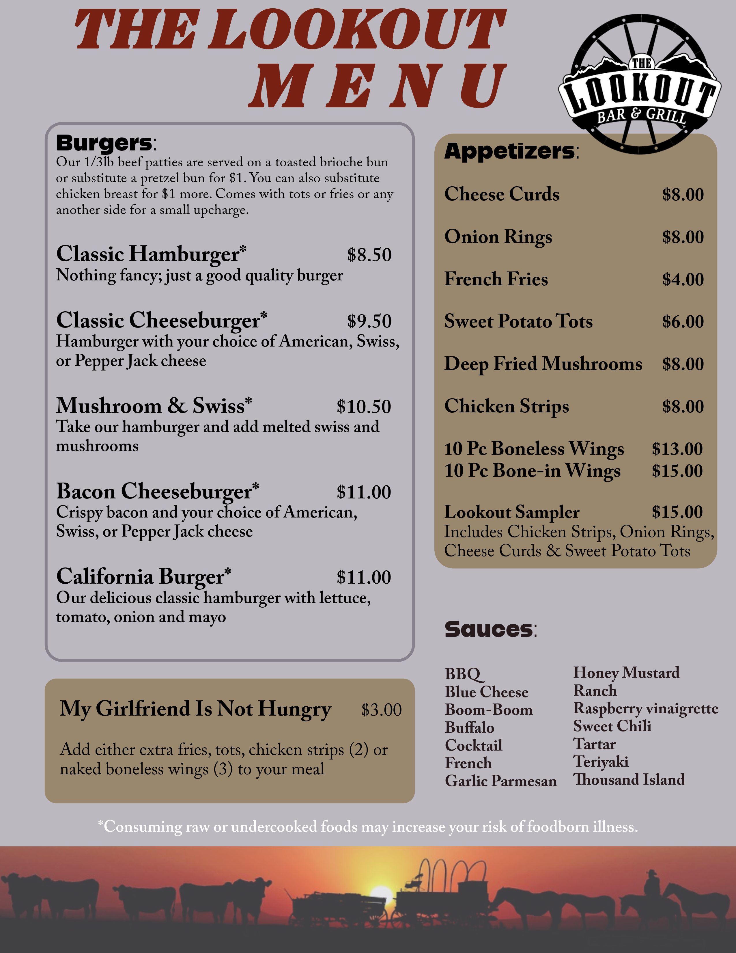 The Lookout – Get on down to the pub for a drink and some grub!